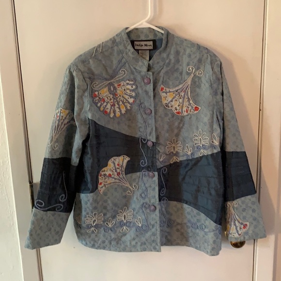 indigo moon | Jackets & Coats | Vintage Indigo Moon Patchwork Appliqu ...